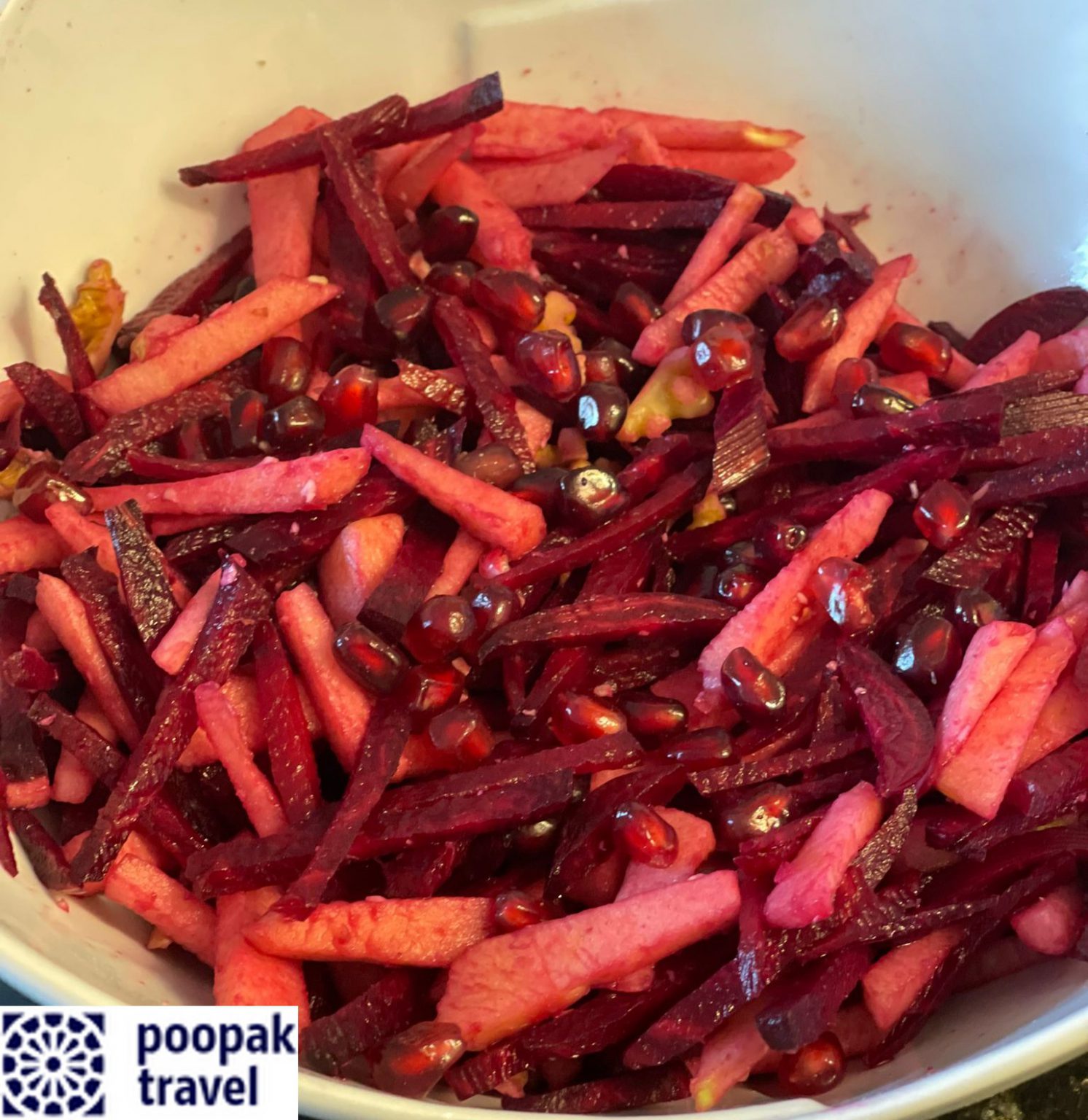 سالاد لبو و سیب و کلم قرمز، سالاد جدید و شیک - پوپک تراول